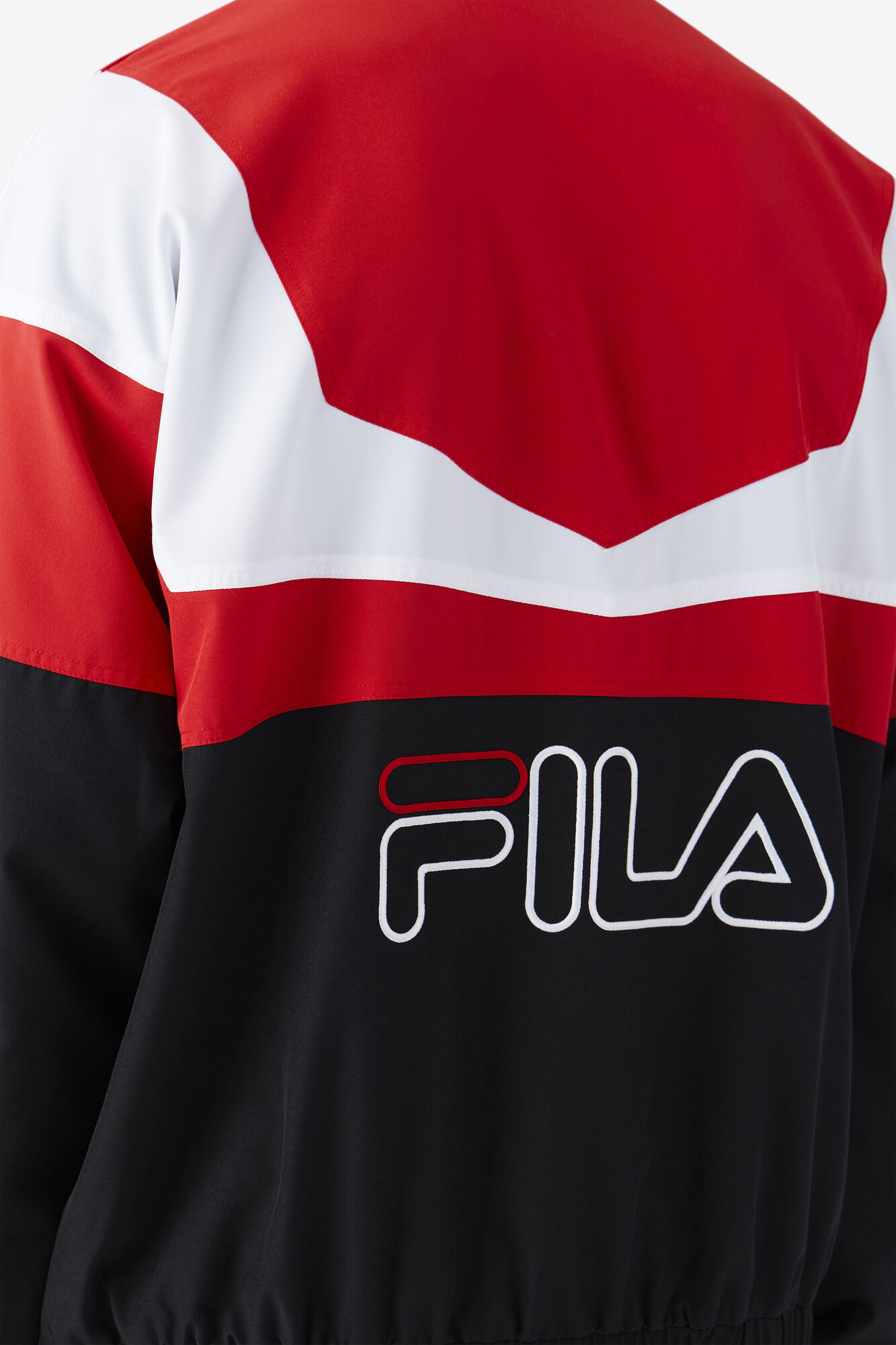 Amar Black, White, And Red Track Jacket | Fila
