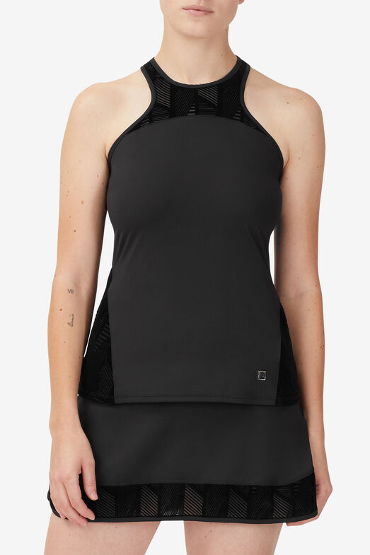 Slice Tennis Halter Tank Top | Fila