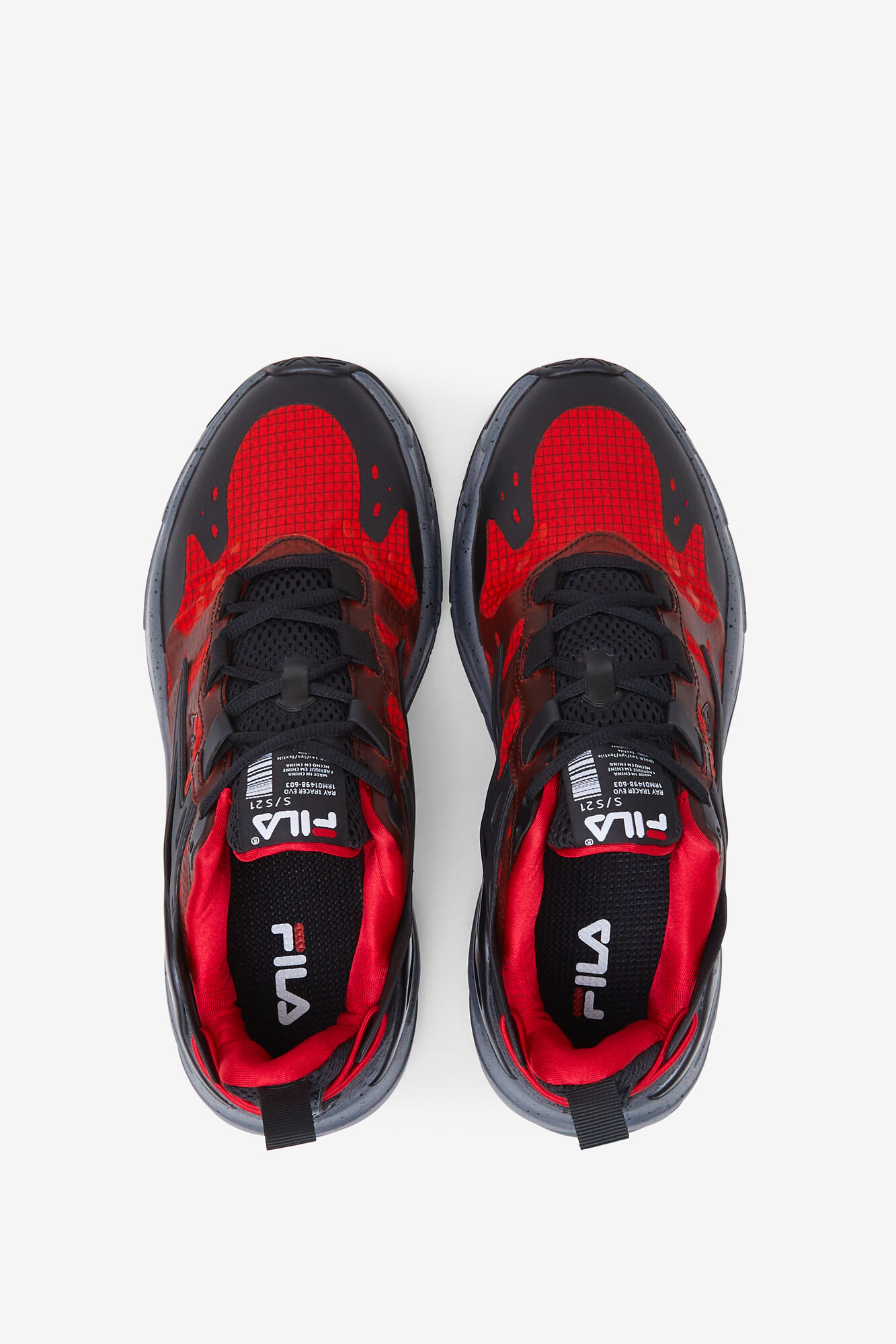 Ray Tracer Evo Men's Red and Black Sneakers | FILA